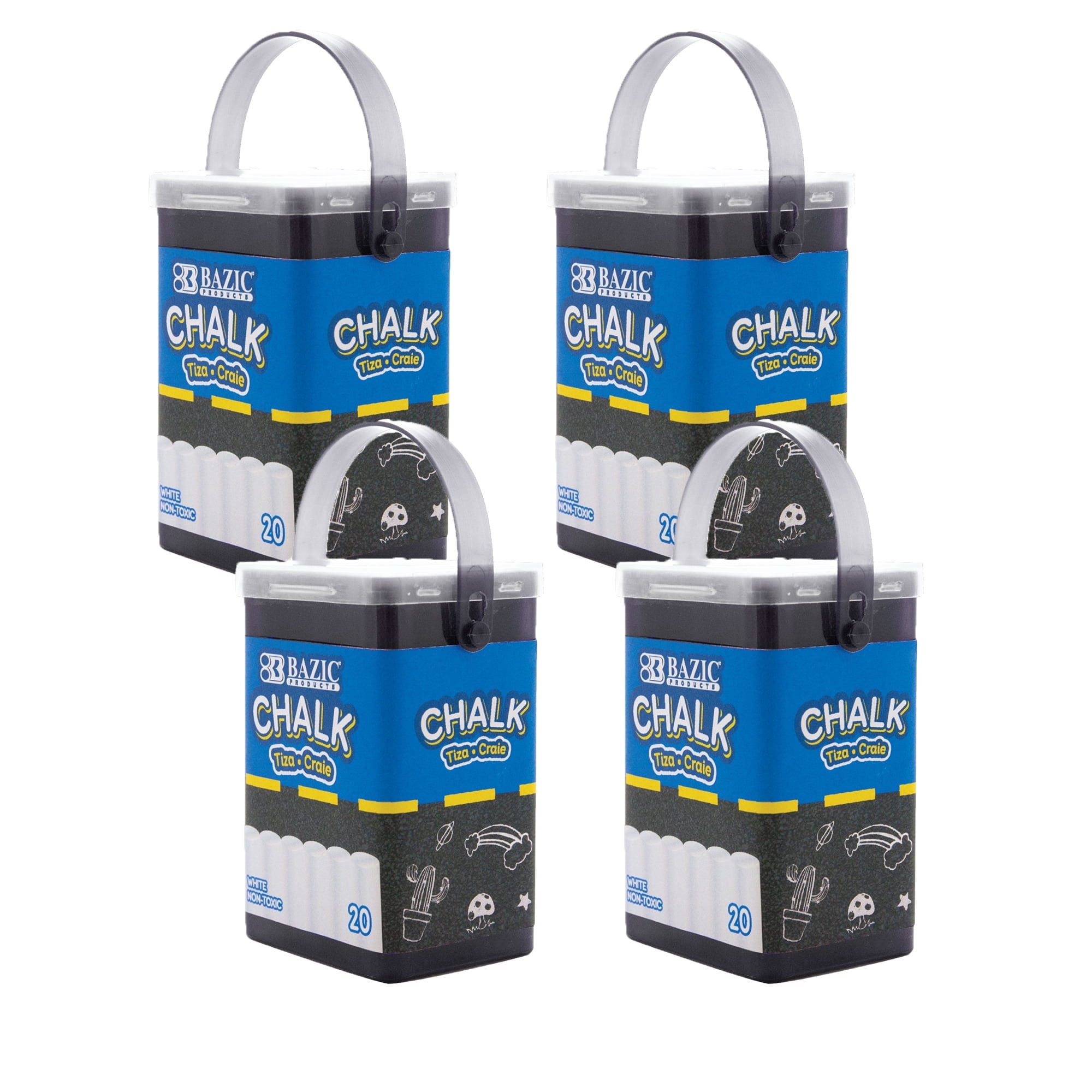 BAZIC White Chalk, Standard Size Blackboard Chalkboard Chalks, Great ...