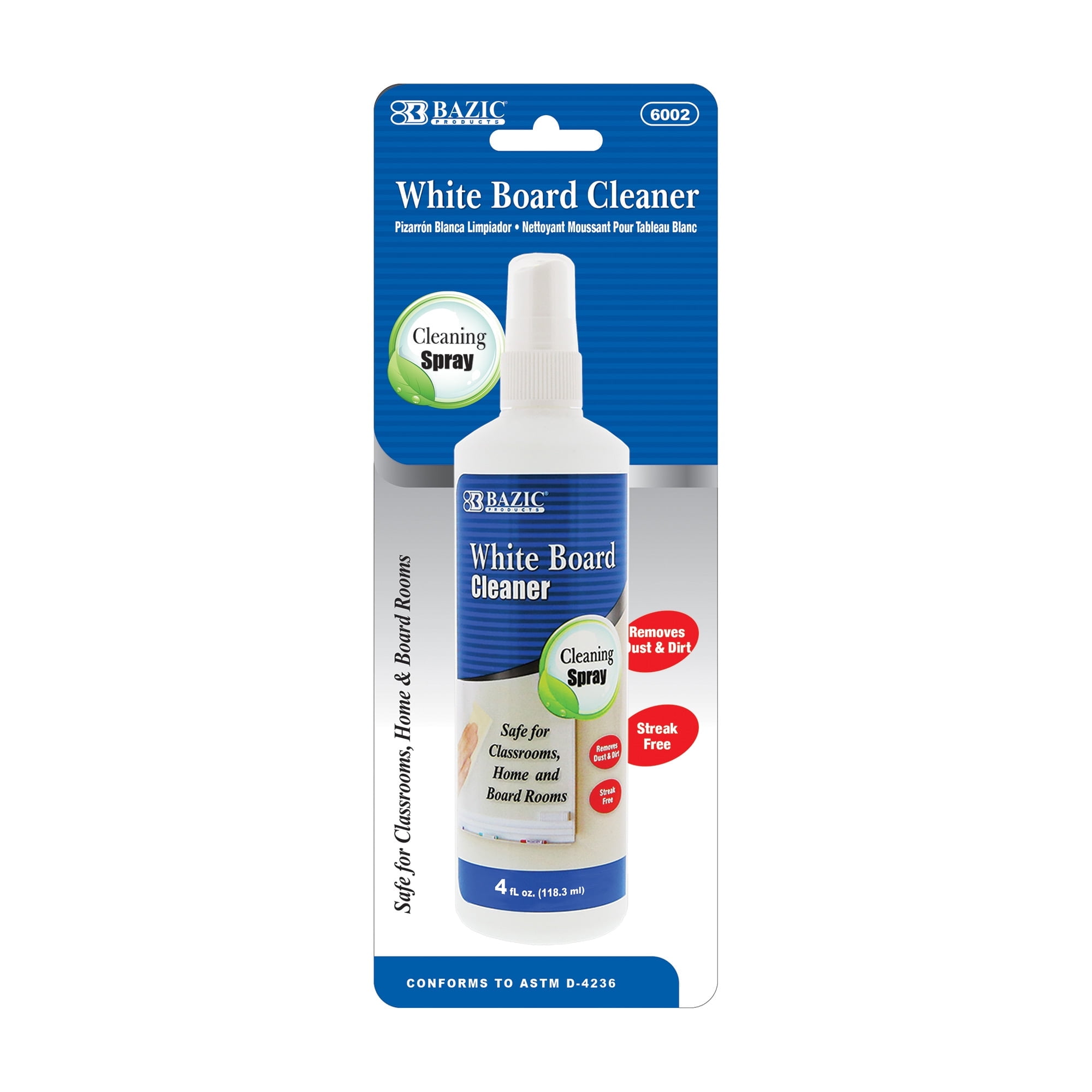BAZIC Whiteboard Cleaner 4Oz, White Board Cleaner, Dry Erase Board ...