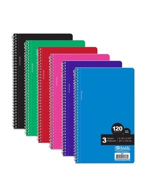3-Subject Spiral Notebooks in Spiral Notebooks - Walmart.com