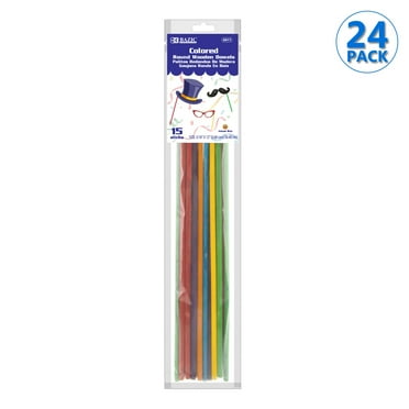 Colored Wooden Dowels, 12 Inch, 3/16 Inch Thick, Pack of 30 Assorted ...