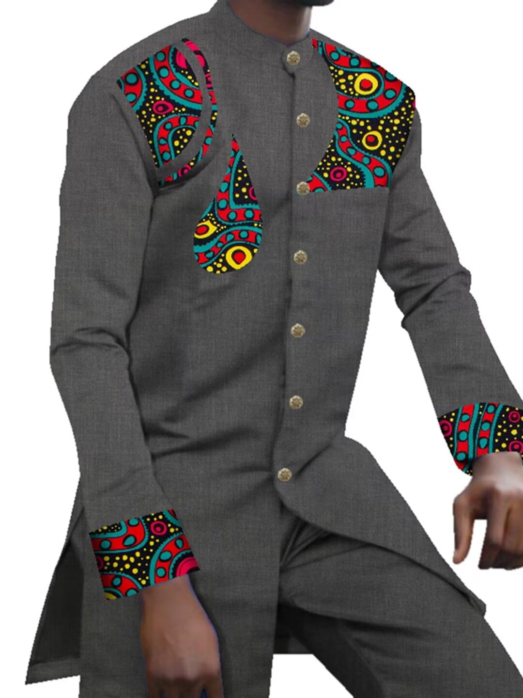 BAZINRICHE African Male Fancy Long top and Pant Set Wedding Banquet ...