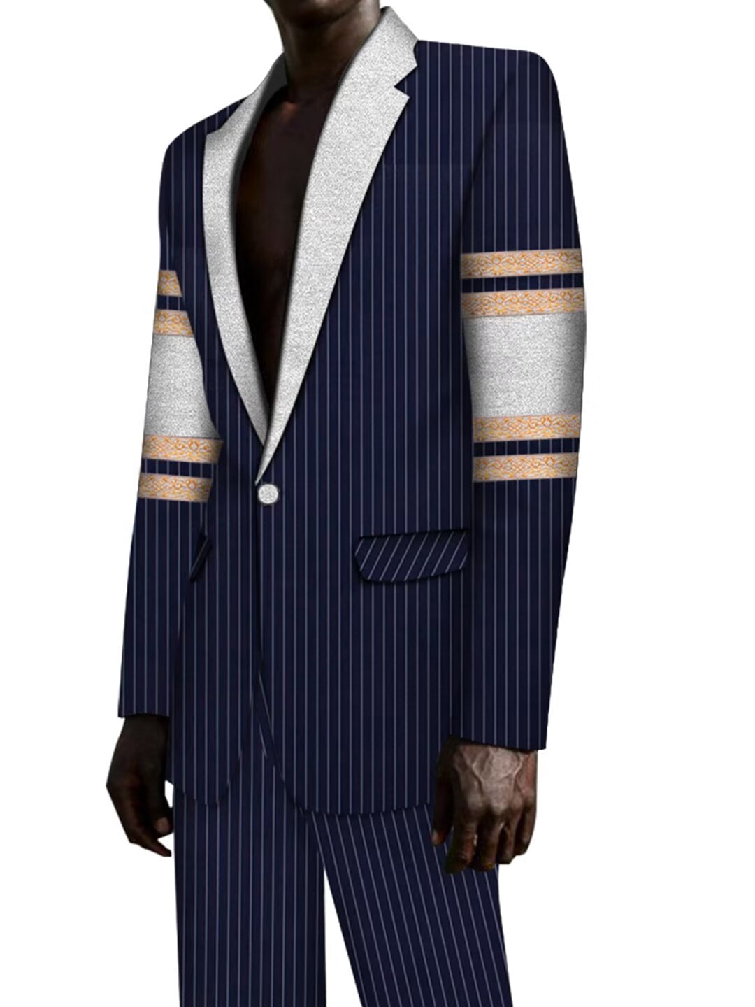 BAZINRICHE African Men Jacket Blazer Pants Suits Wedding Banquet Fit ...