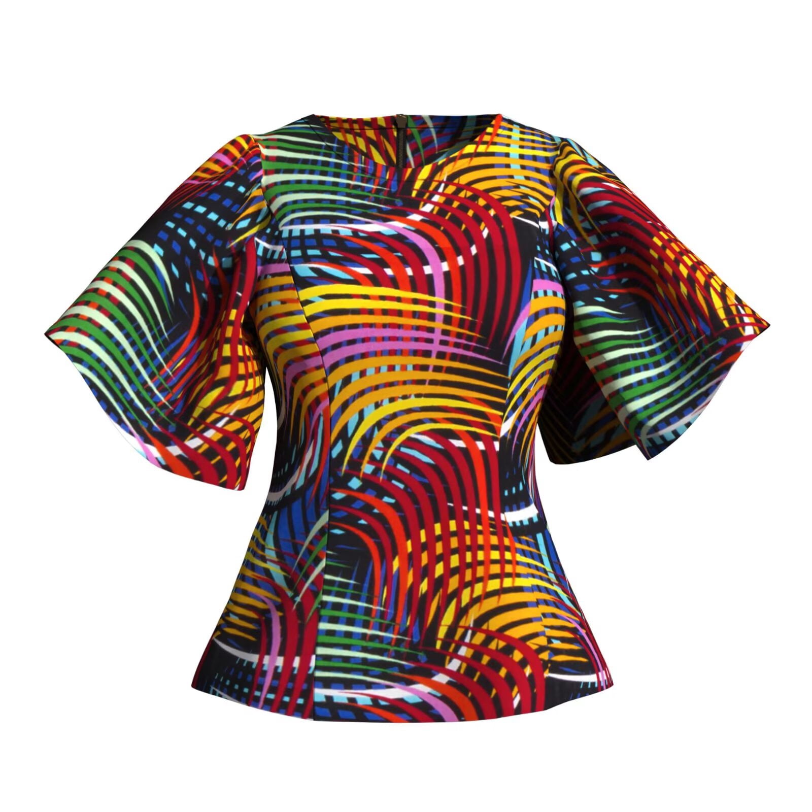 BAZINRICHE Women Kente Ankara Print Blouse African Loose Tunic Tops ...