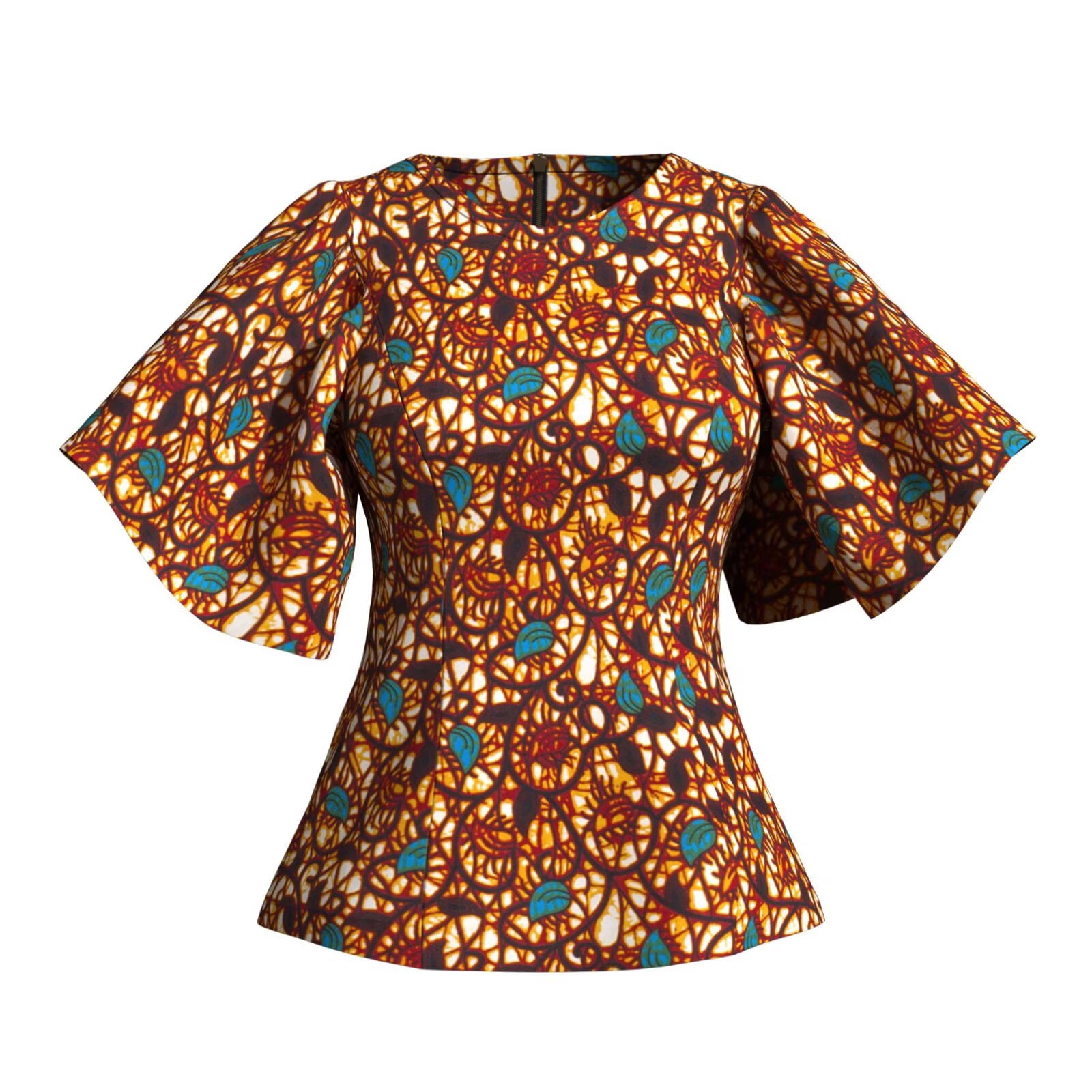 BAZINRICHE Women Kente Ankara Print Blouse African Loose Tunic Tops ...