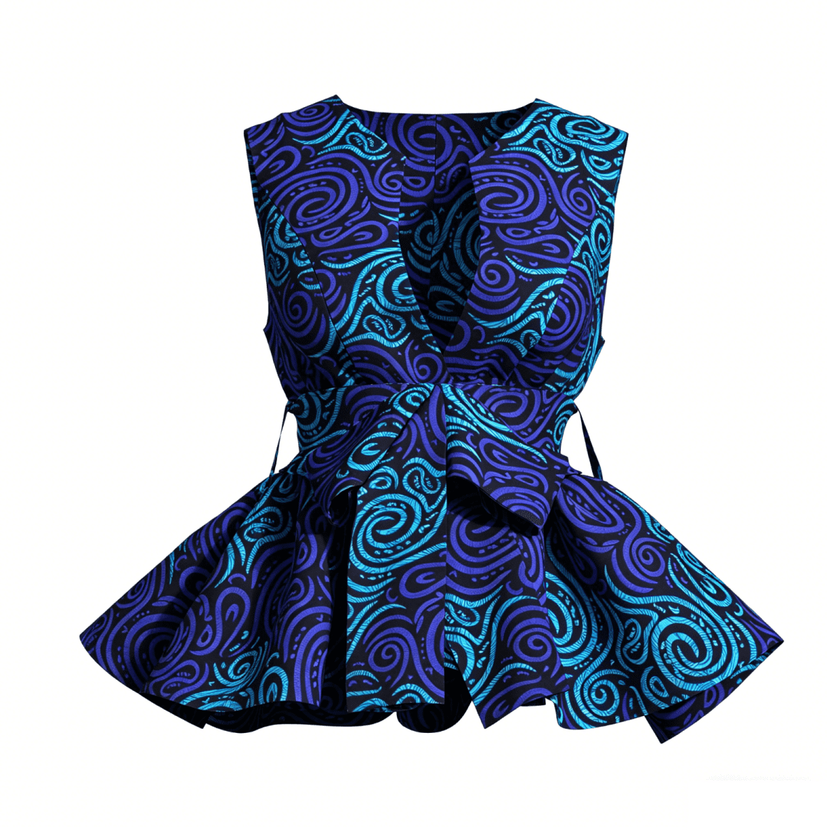 BAZINRICHE Women's African Traditional V Neck Sleeveless Tops Ankara ...