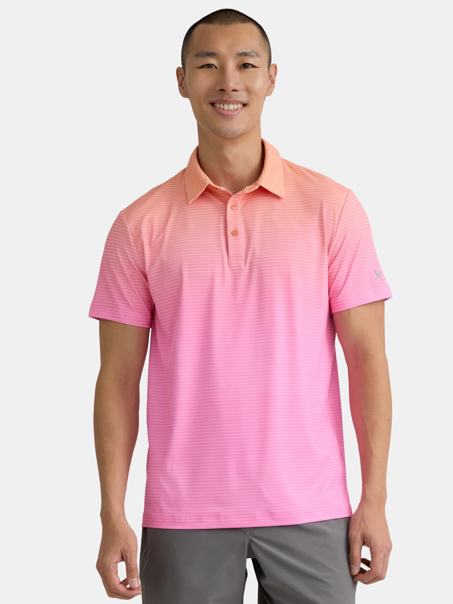 Birdie Bound Men's and Big Men’s Printed Golf Polo Shirt with UPF50 ...