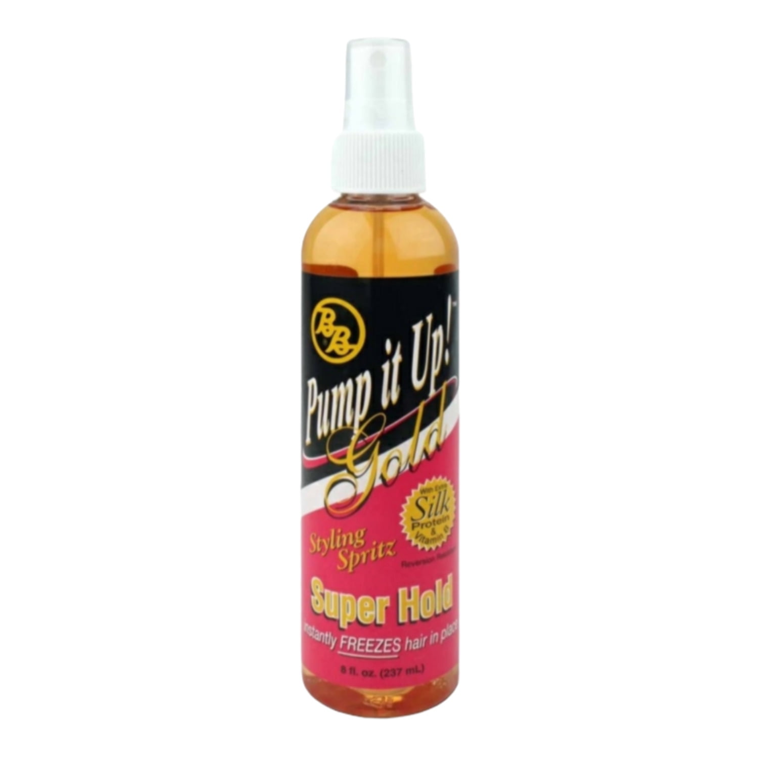 Bronner Bros Pump It Up Styling Spritz, Gold Super Hold, 8 oz, Quick ...