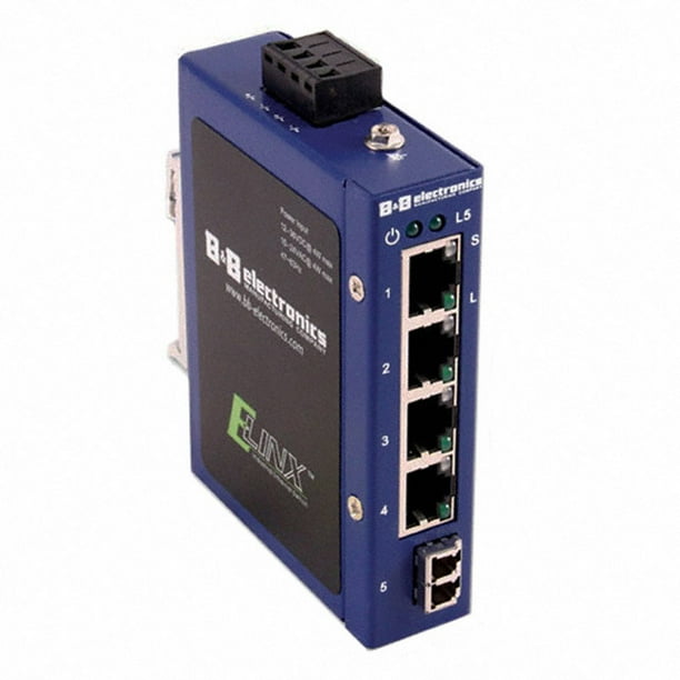 BB SmartWorx 5 Port Unmanaged Industrial Ethernet Switch - Walmart Business Supplies