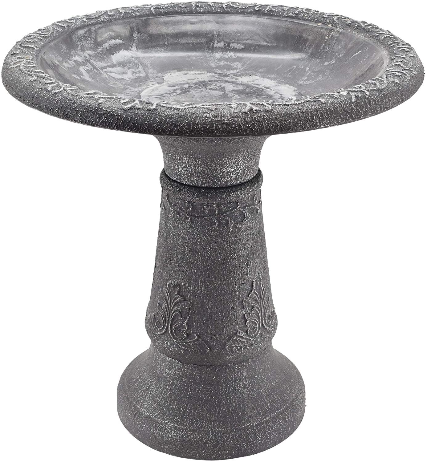 BB05 Fiberclay Bird Bath Outdoor Garden Decor, Antique Vintage Weather ...