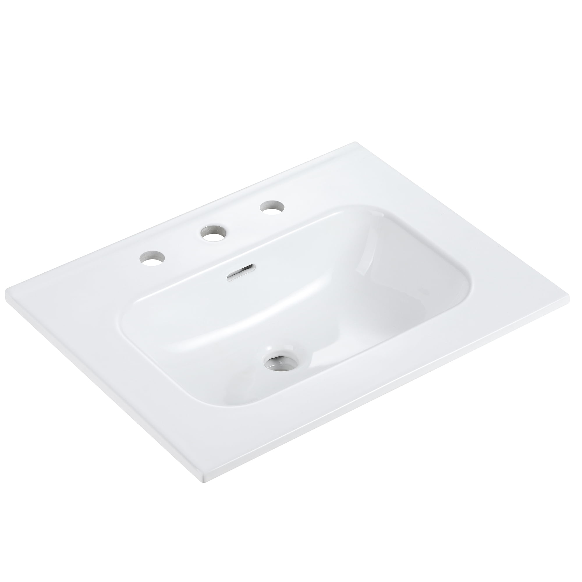 BB0924Y331,Integrated white ceramic basin w/three predrilled faucet ...