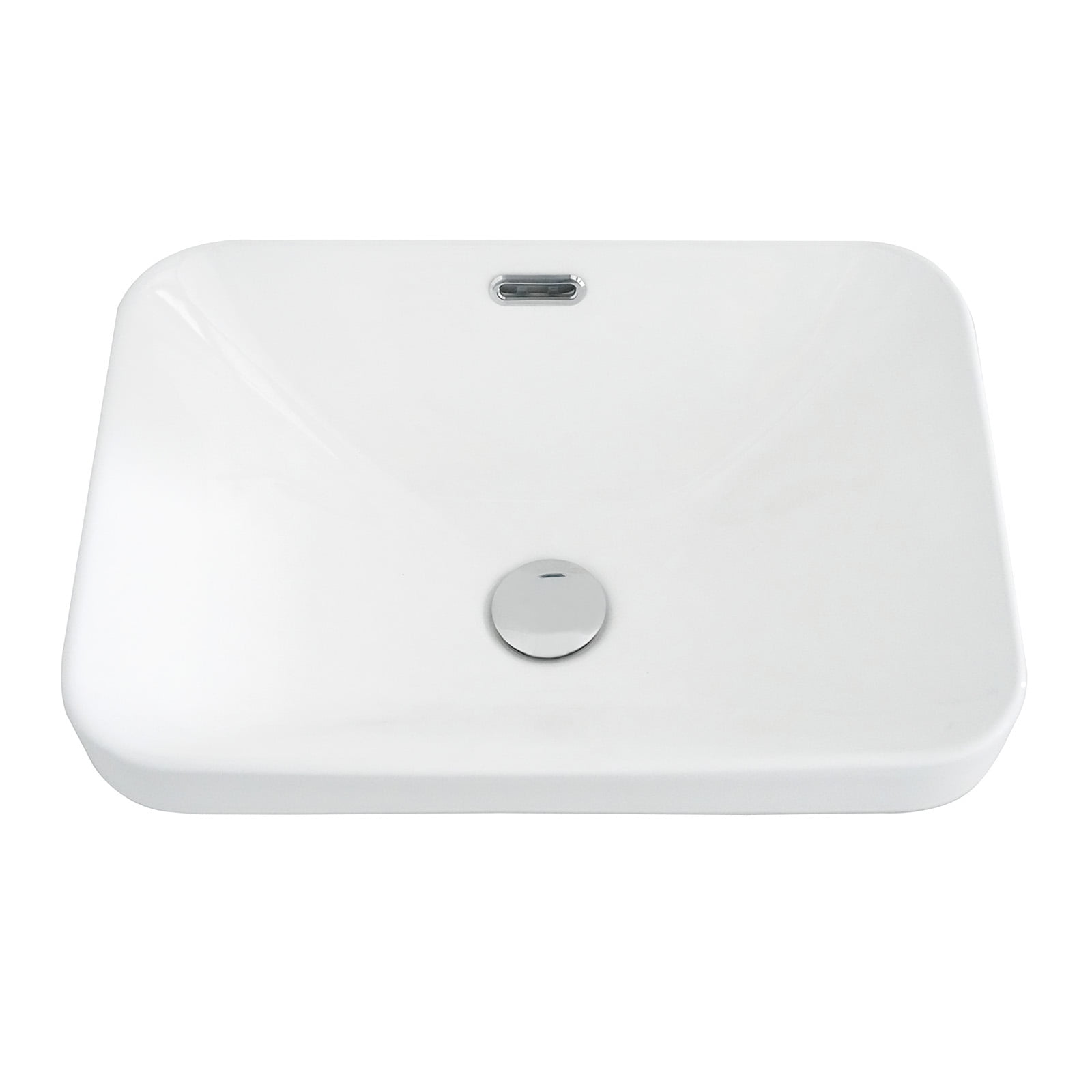 BB12-18-101, Integrated White Ceramic Basin, Drain NOTIncluded ...