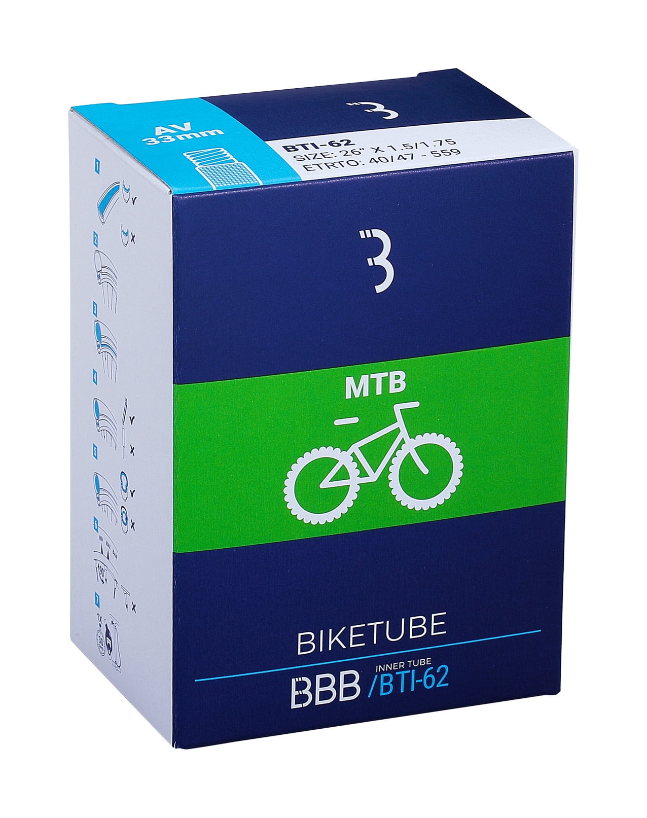 BBB 43211-2468 Inner Tube, Black, 66 x 4.8-5.4 cm - Walmart.com
