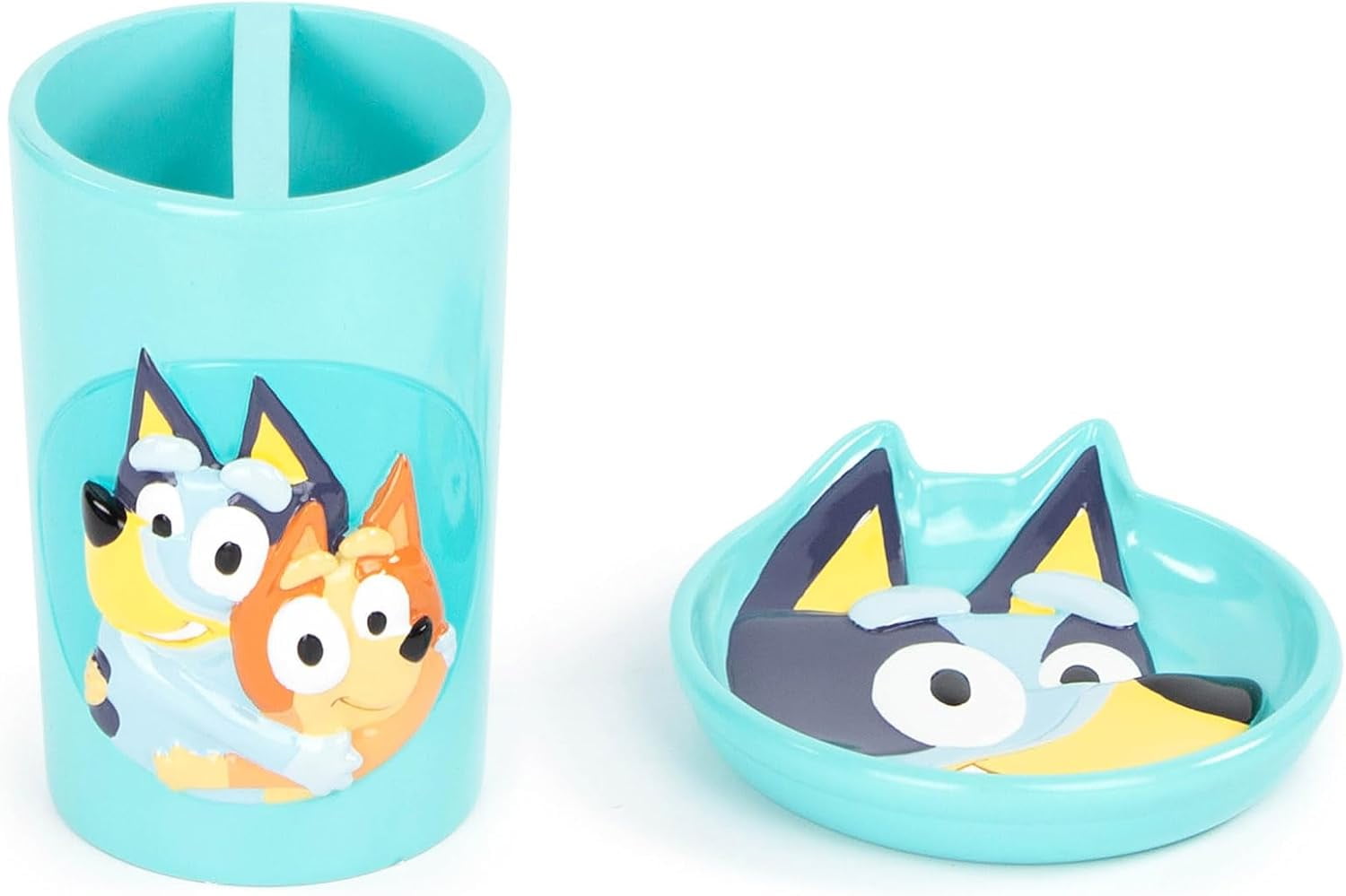 BBC Bluey Outdoor Adventure 2 Piece Soap Dish & Toothbrush Holder Set ...
