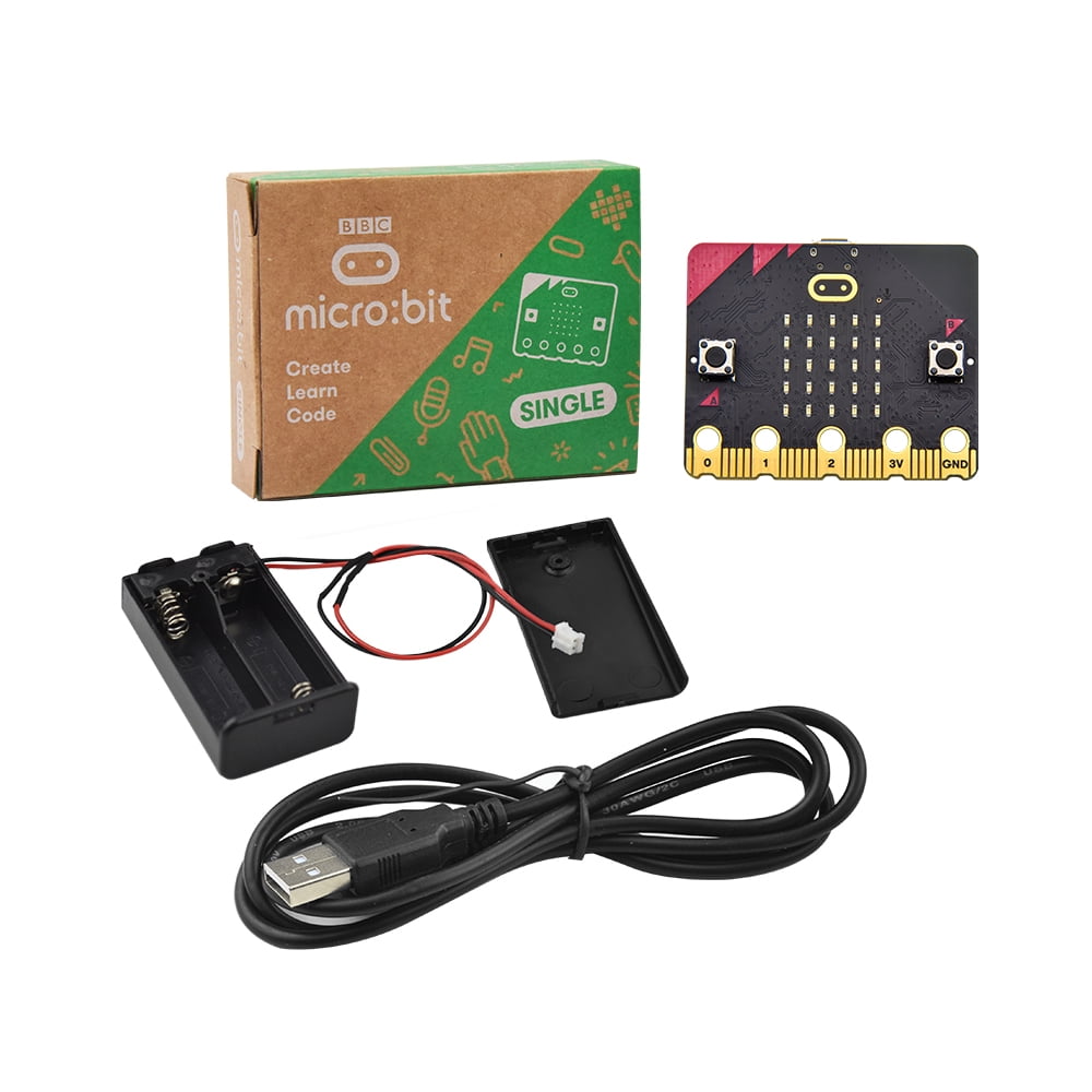 BBC Micro Bit V2 Development Kit for Kids with Case and Battery Holder for STEM Education Python ...
