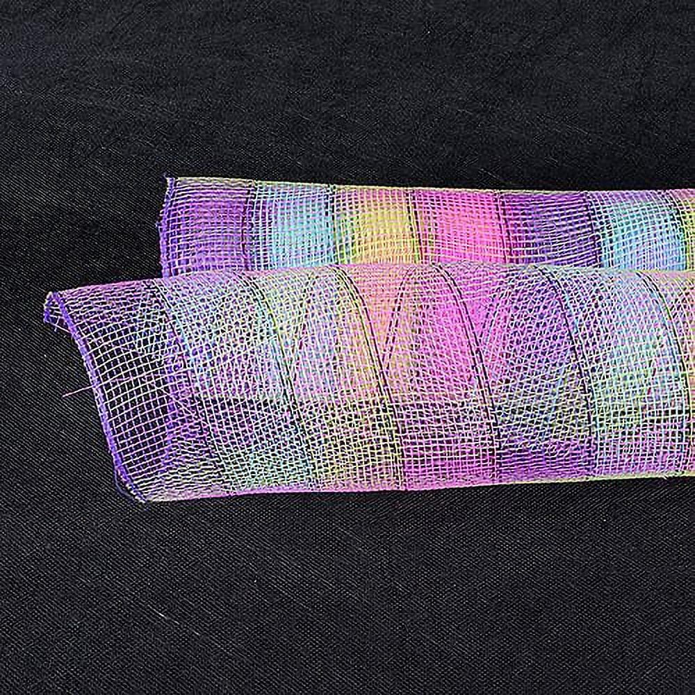 BBCrafts Unicorn - Poly Deco Mesh Wrap with Laser Mono Stripe - ( 21 ...