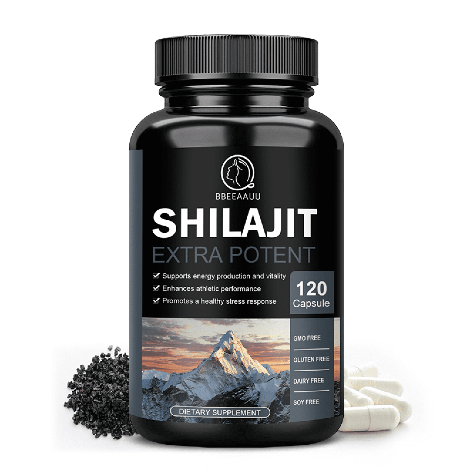 BBEEAAUU Himalayan Shilajit Pills 400mg,Support Focus,Energy,Immune ...