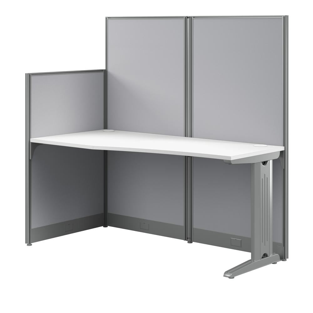 BBF Office in an Hour Engineered Wood Straight Cubicle Desk in Pure ...