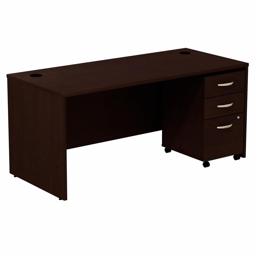 BBF Series C Engineered Wood Computer Desk with Mobile Pedestal in ...