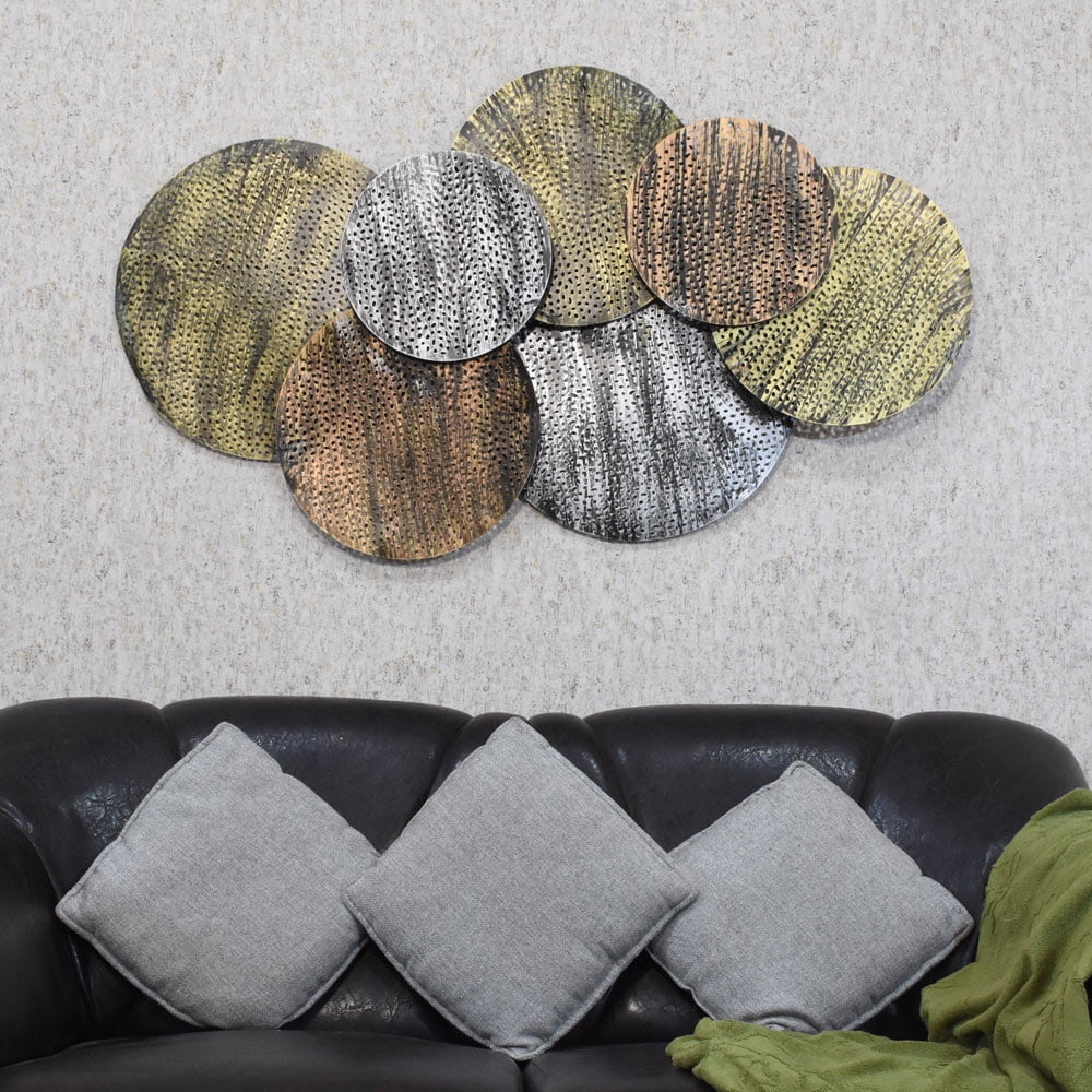 BBH Handmade Iron Wall Decor Multicolored Circles Model BBVK1020 ...