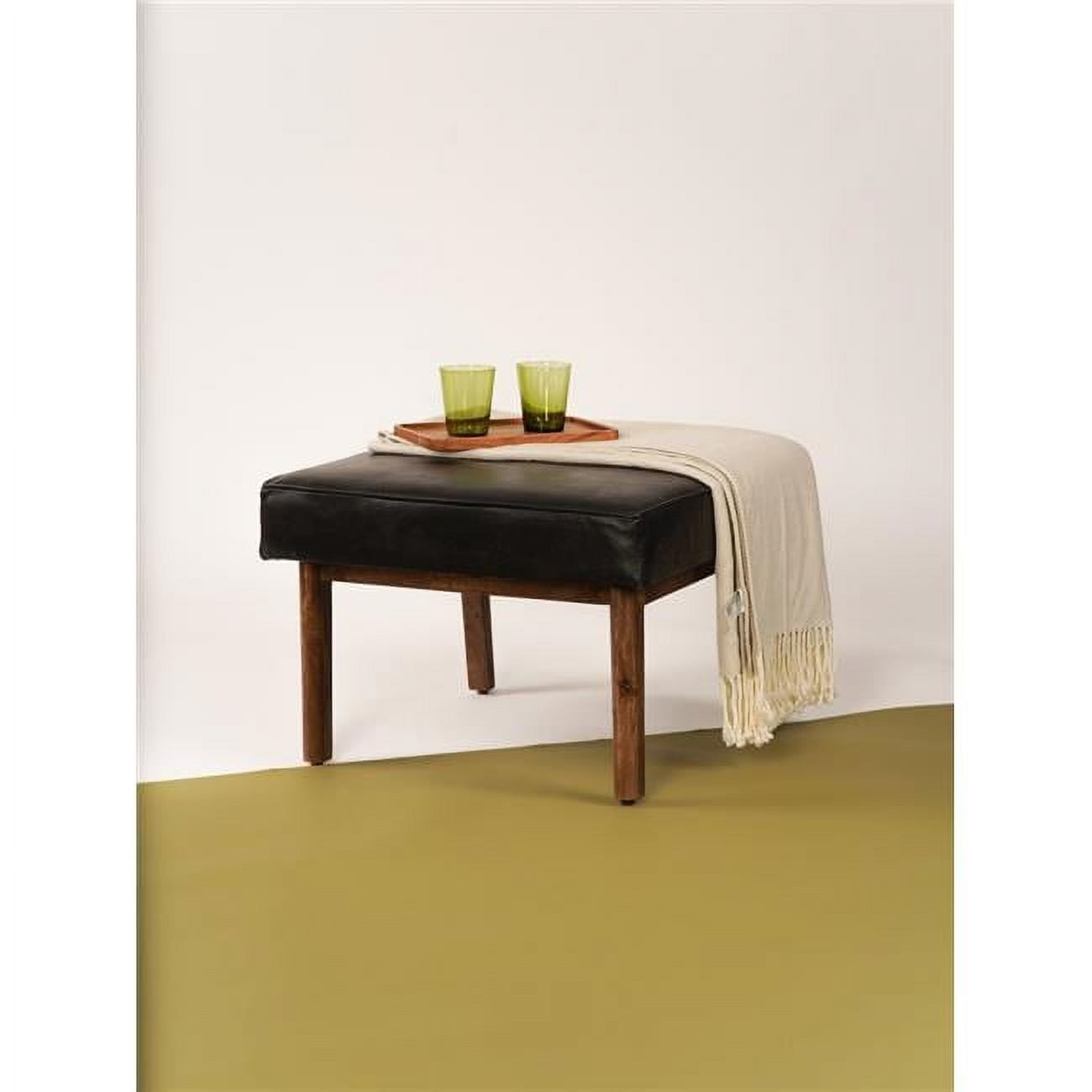 BBH Homes UBBBKK0006SC02C10HS The XL Genuine Leather Seat Ottoman, Black - Walmart.com