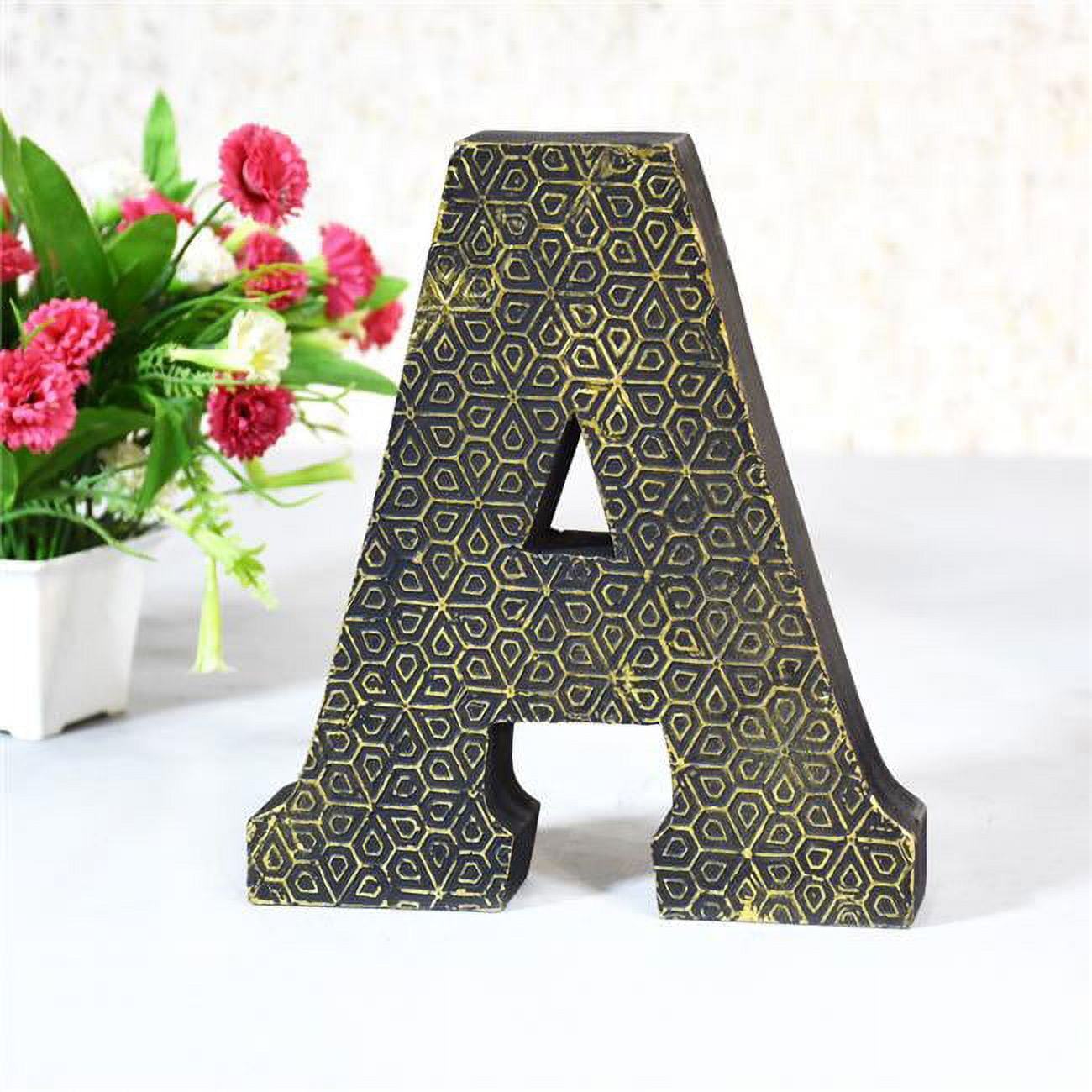 BBH Homes UBBBMH6261SCAHS A Alphabet Handmade Letter Block Eco-Friendly ...