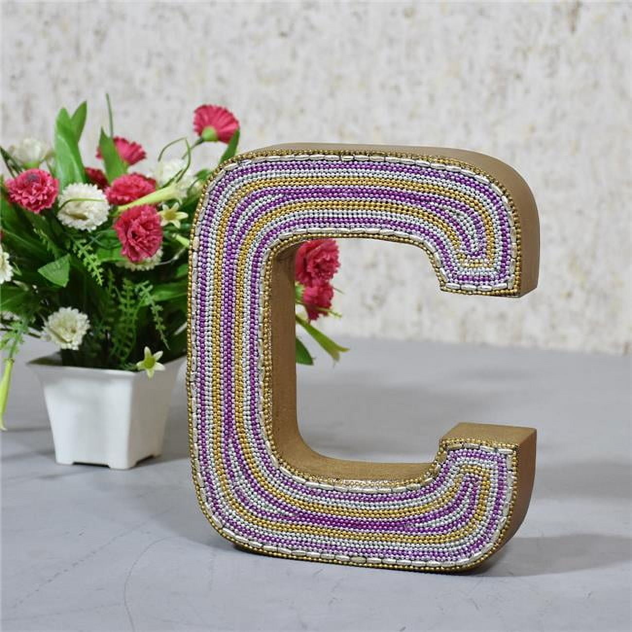 BBH Homes UBBBMH6273SCCHS C Alphabet Handmade Letter Block Eco-Friendly ...