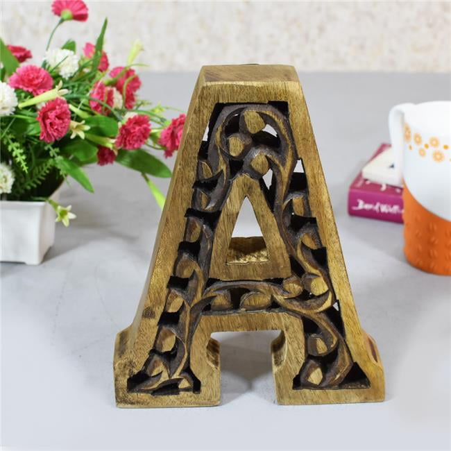 BBH Homes UBBBMH6285SCAHS A Alphabet Handmade Letter Block Eco-Friendly ...