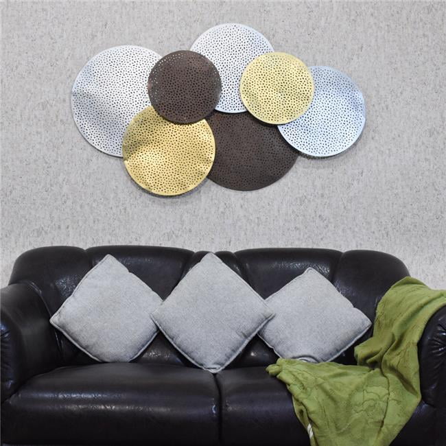 BBH Homes UBBBVK1020SC2N0HS 48 x 26 in. Handmade 100 Percent Iron Geometric Pattern Metal Wall ...