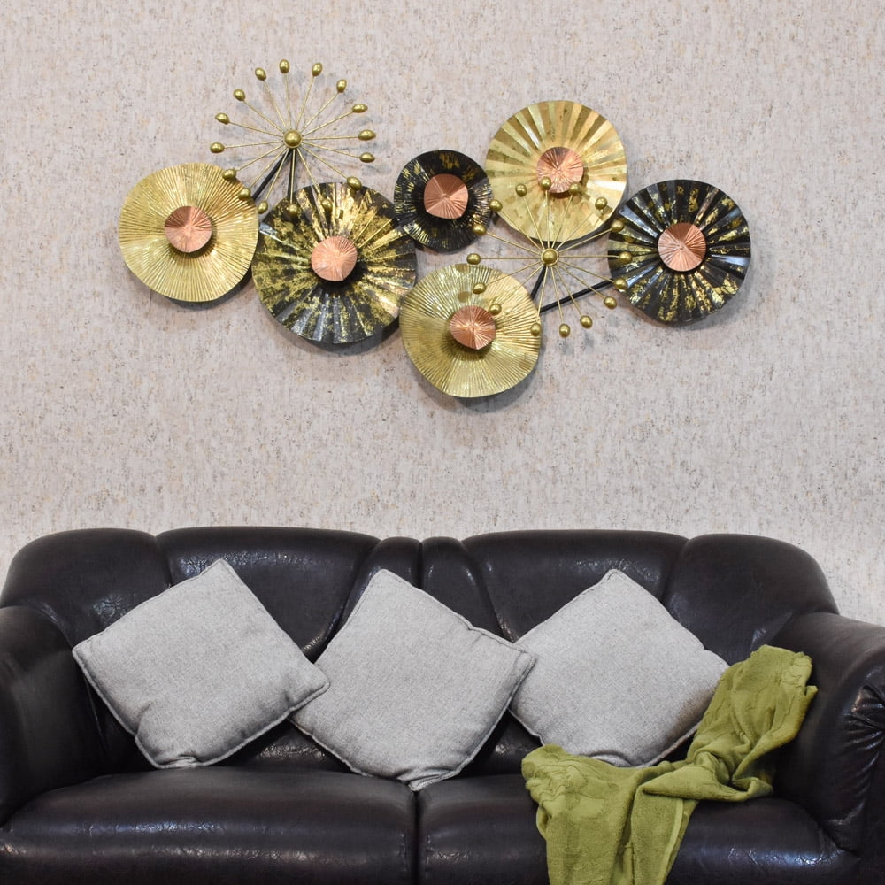 BBH Iron Wall Decor Gold White Multicolor BBVK1101 Handmade Novelty Art ...