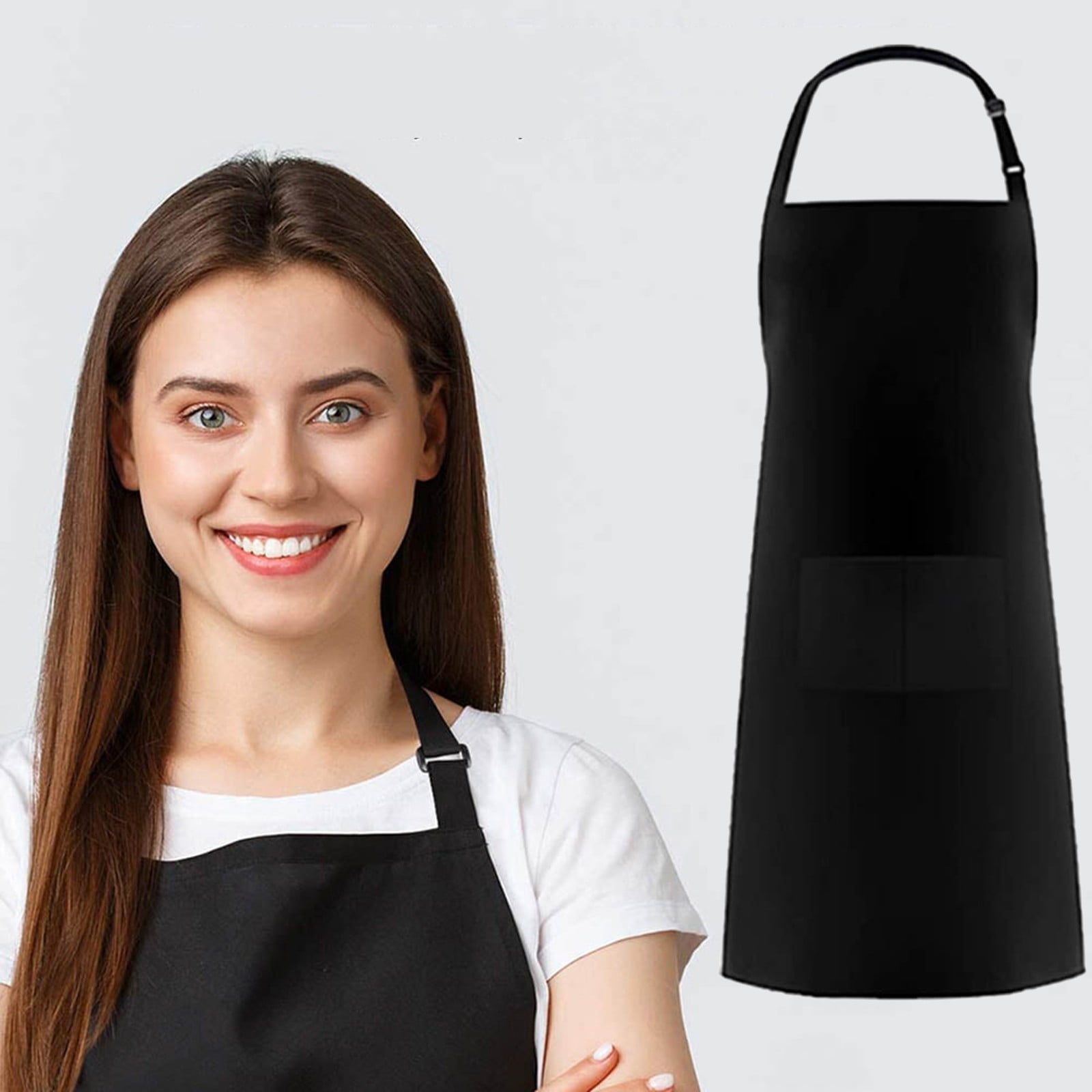 BBLCY Apron Sleeve Kitchen Large Apron Pockets Adjusting Strap Aprons ...