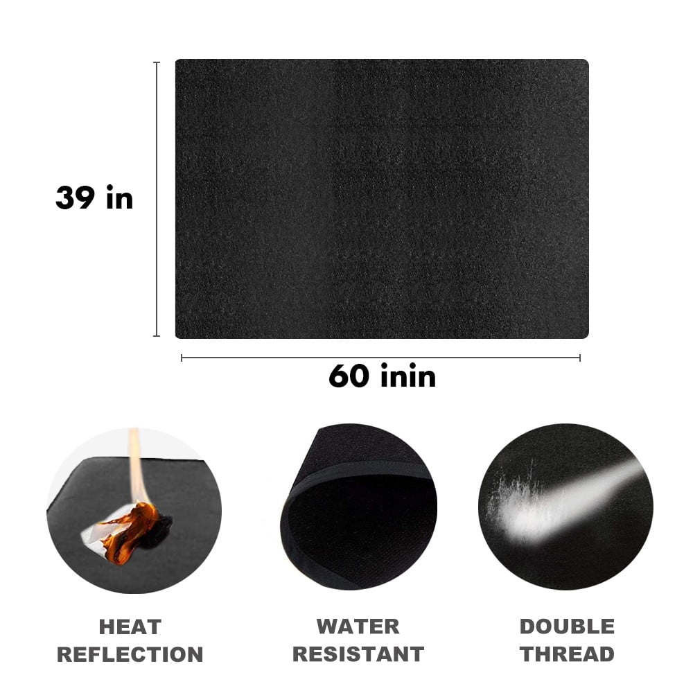 BBLCY Bbq Mat & Fire Mat Fireproof Under Grill Mat,Hearth Rug Non Slip ...