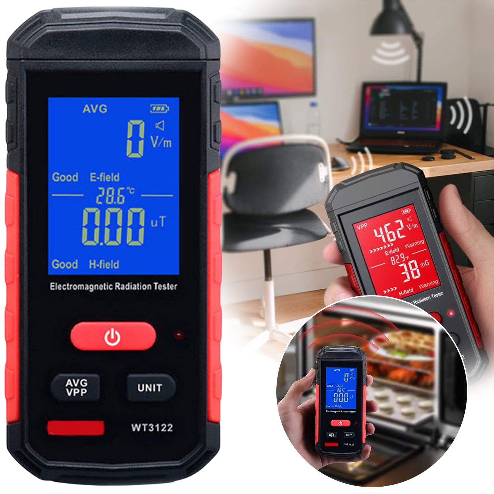 BBLCY Emf Detector,Emf Reader EMF Radiation Meter EMF Detector Portable ...