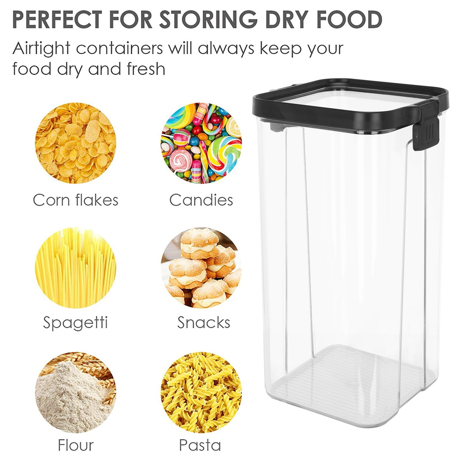 BBLCY Food Storage Kitchen Household Whole Grains Airtight Cans Snacks ...