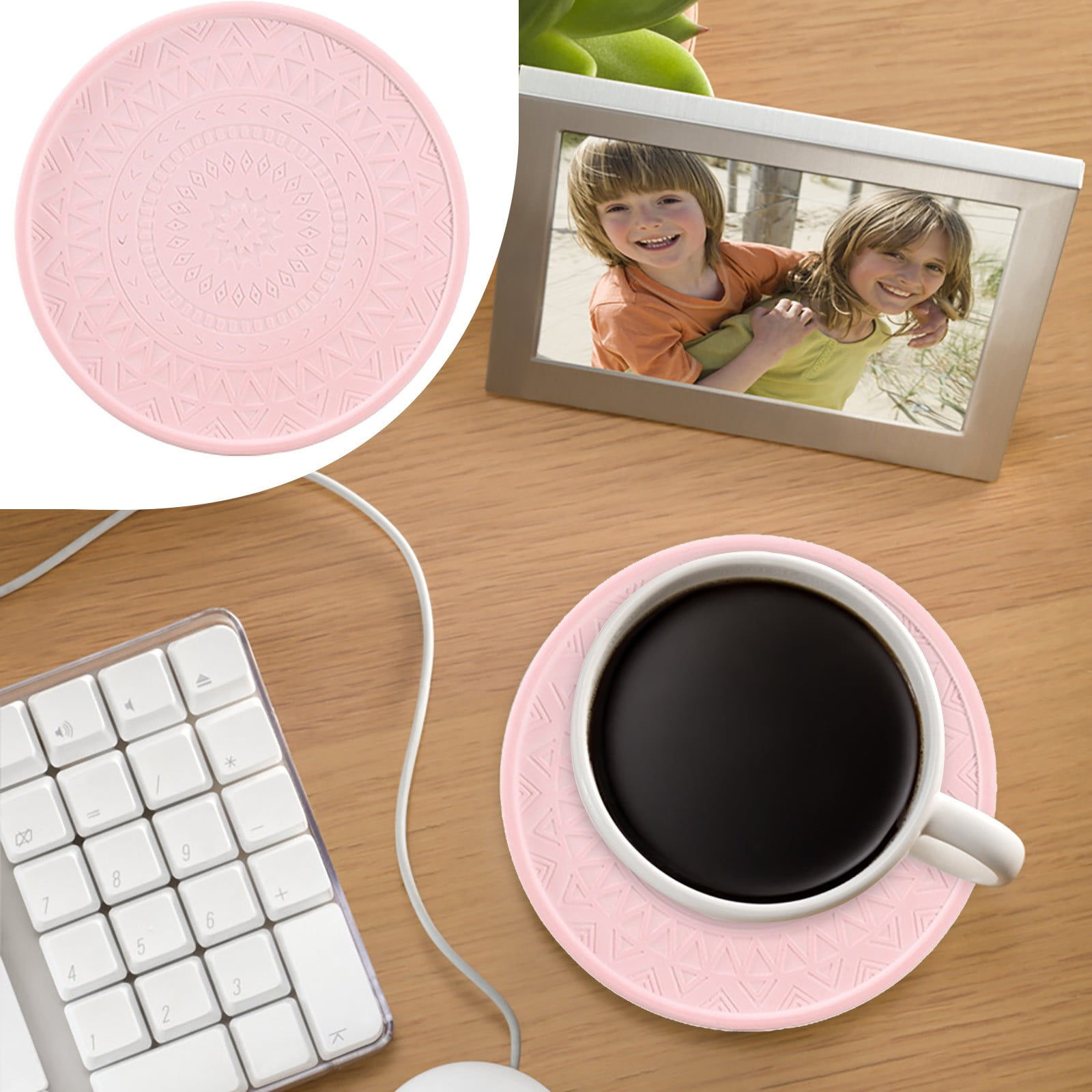 BBLCY Placemat Rubber Drink Set Silicone Rainbow For Kids Coffee Table ...