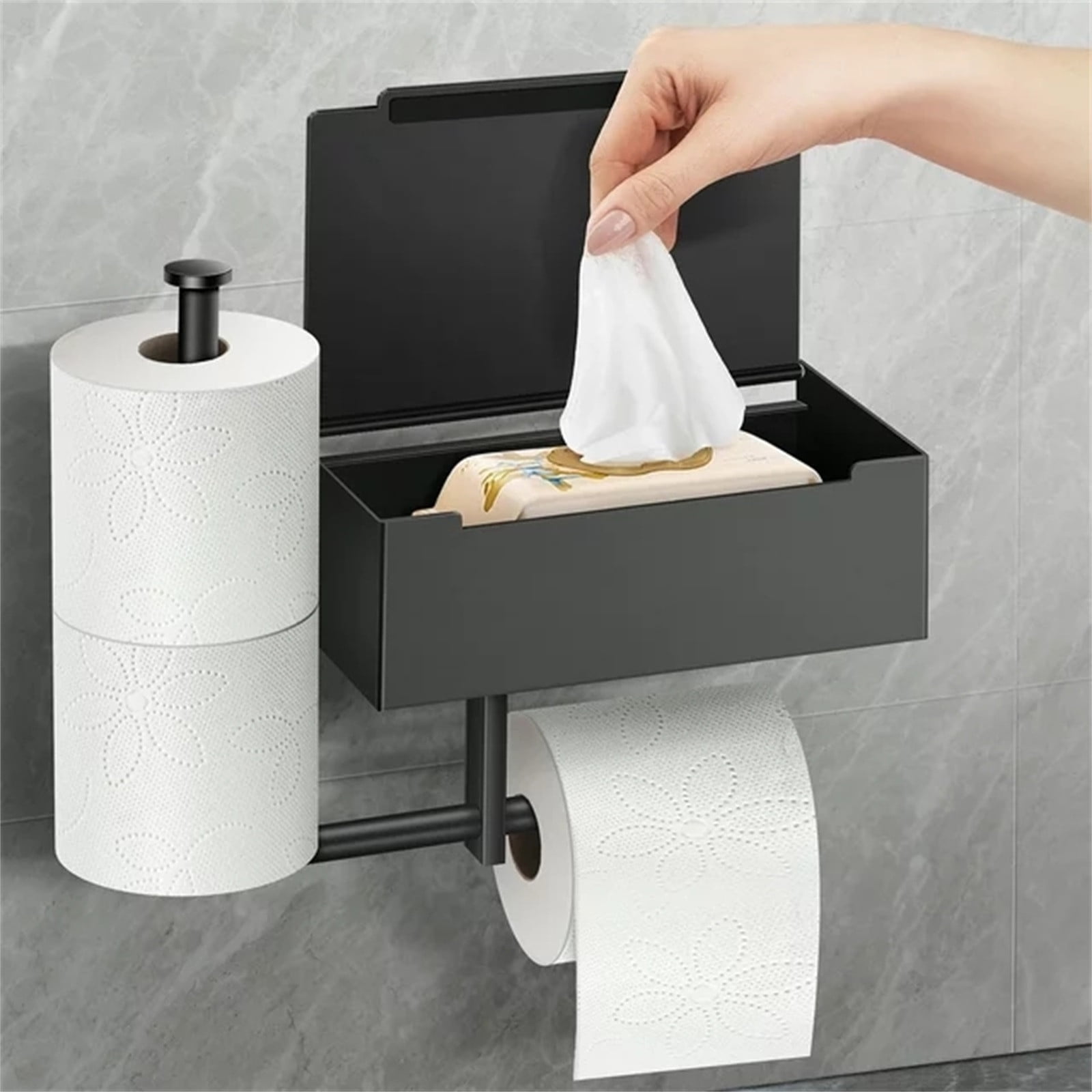 BBLCY Rack 304 Stainless Steel Tissue Box Toilet Square Tissue Holder ...