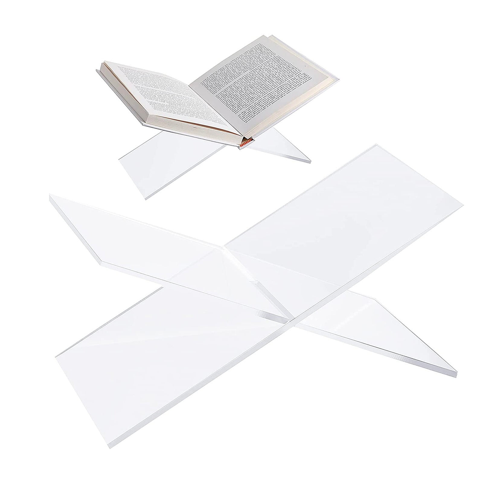 BBLCY Rack Acrylic Book Stand Clear Book Holder For Display Sturdy Open ...