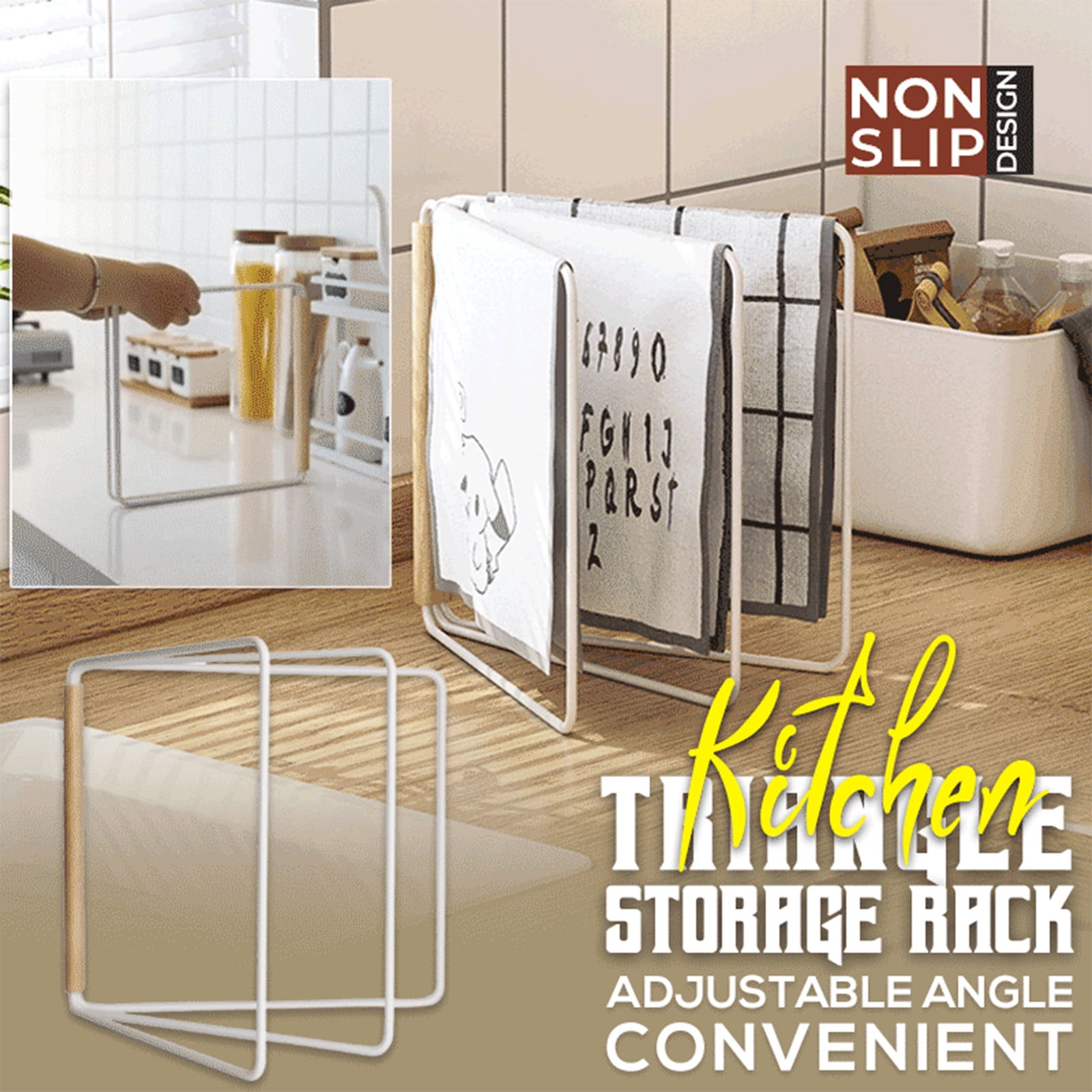 BBLCY Rack Folding Kitchen Drying Cloth Angle Rack Triangle-Storage ...