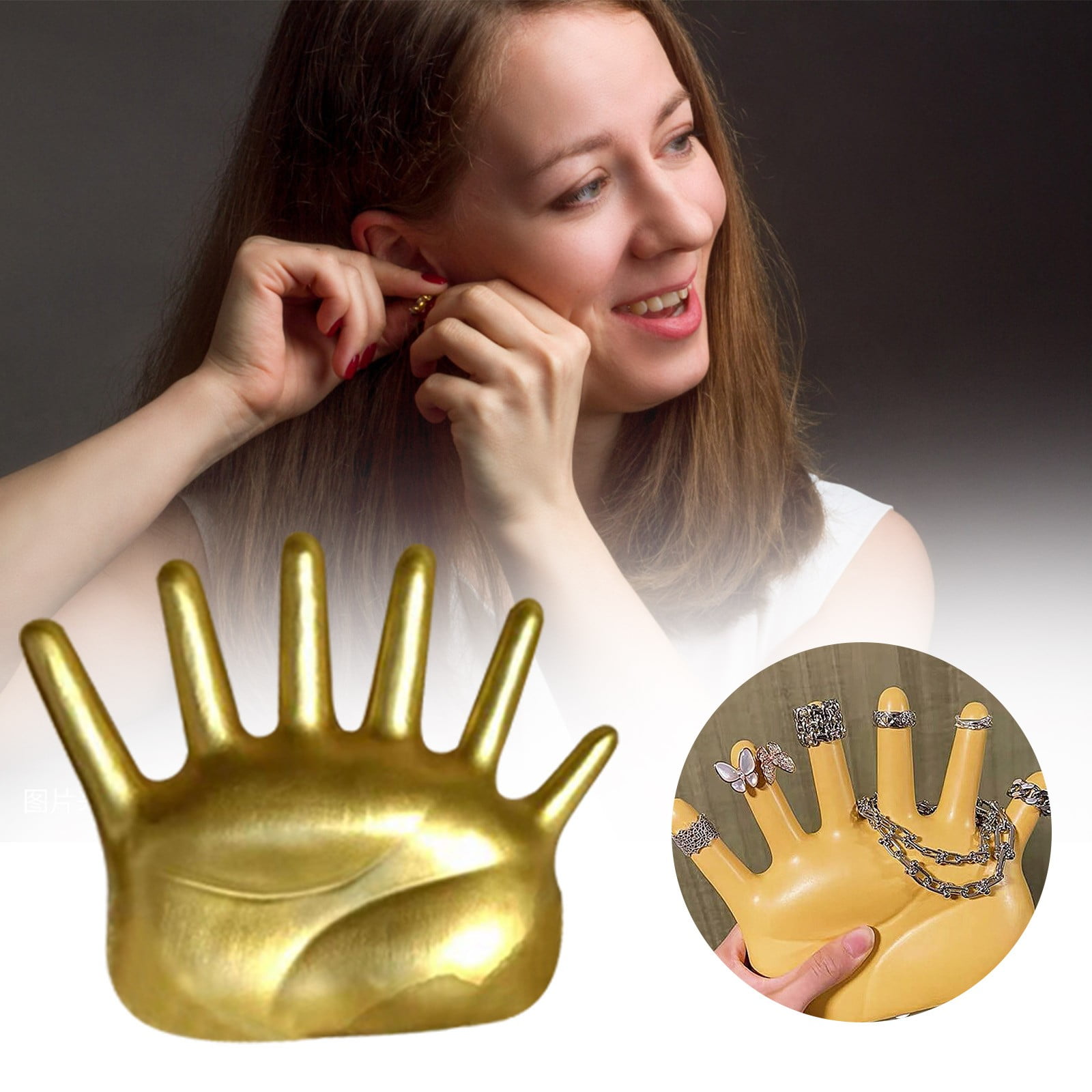 BBLCY Rack Resin Hand Form 6 Fingers Ring Necklace Jewelry Jewellery ...