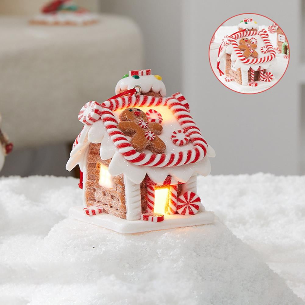 BBLIYSD Lighted Gingerbread House Ornament,Gingerbread Christmas Decor ...