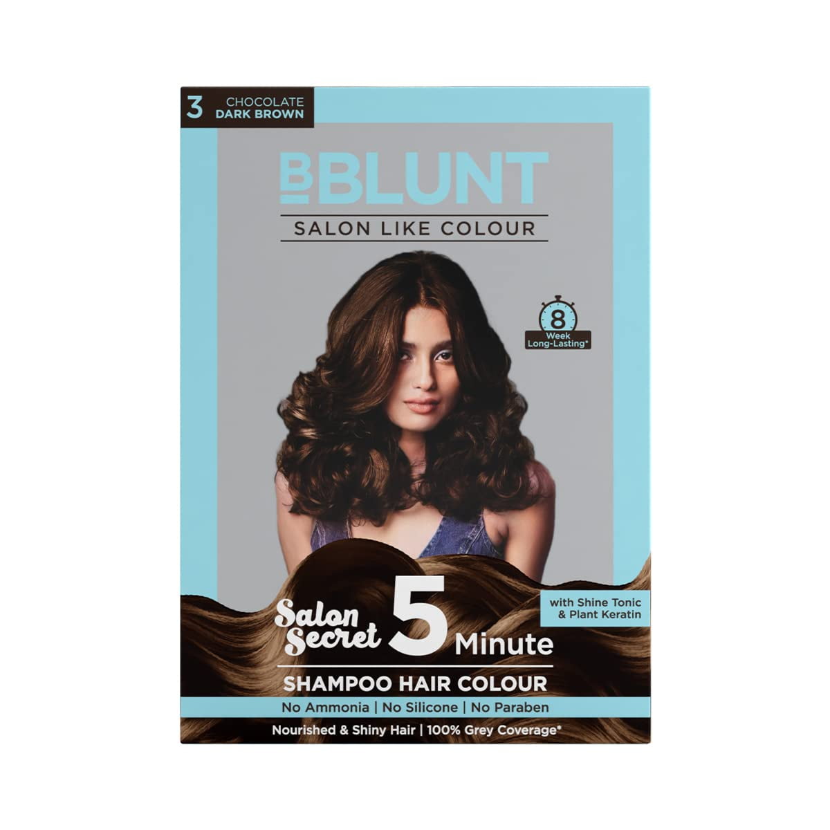 BBLUNT 5 Minute Shampoo Hair Colour, Chocolate Dark Brown – 20ml X 7 ...