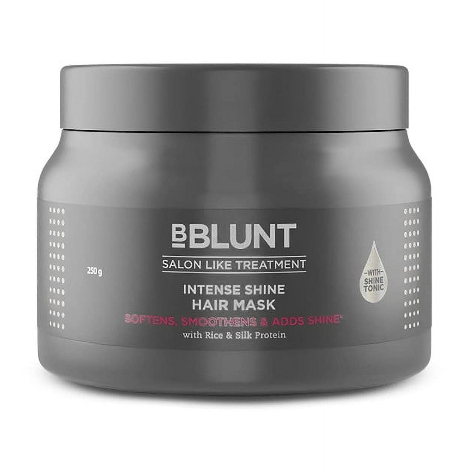 BBLUNT Intense Shine Hair Mask with Rice & Silk Protein for Softer ...
