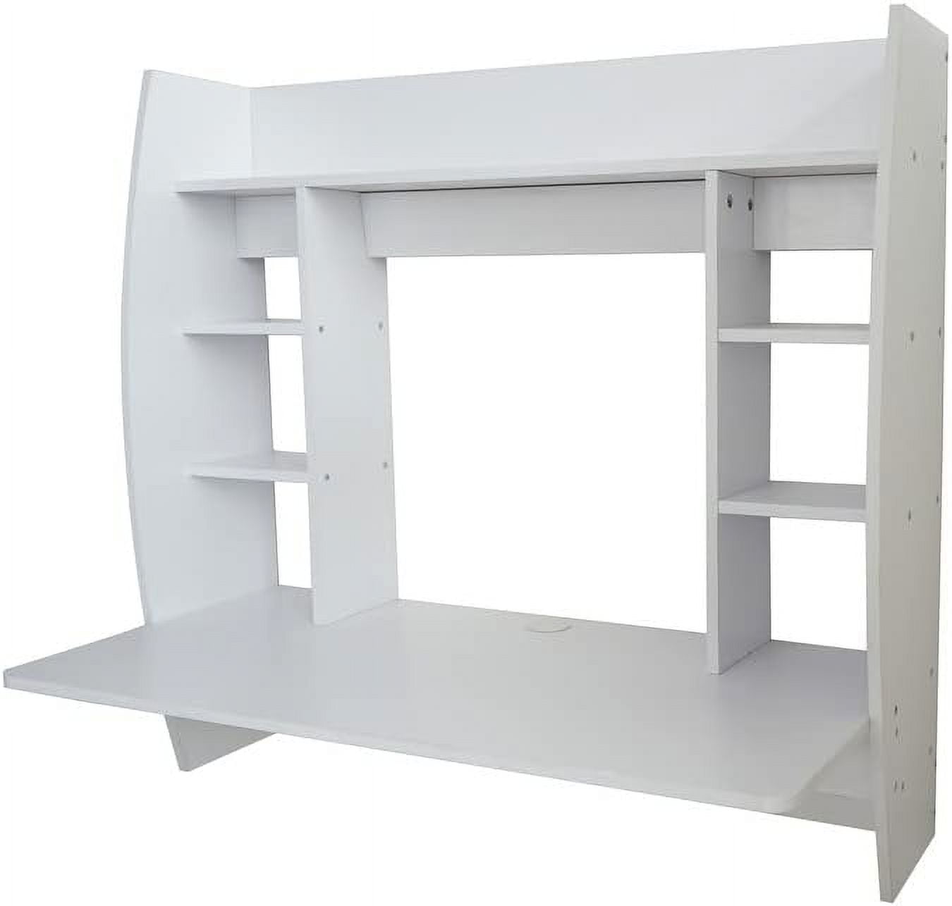 BBNBDMZ Wall Mounted Floating Computer Desk Shelf with Vanity Space ...