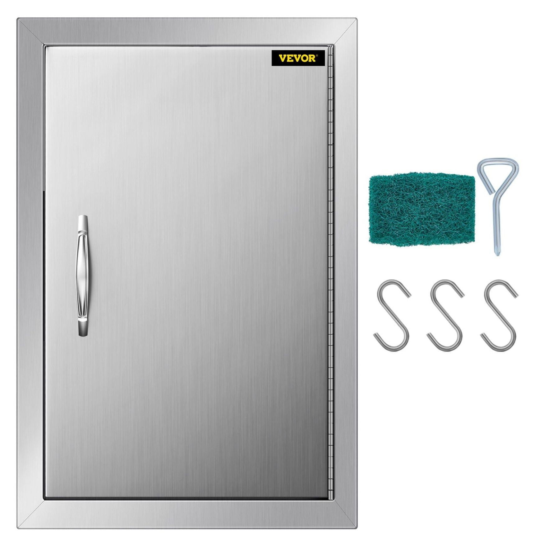BBQ Access Door 14W x 20H Inch, Vertical Single BBQ Door Stainless ...