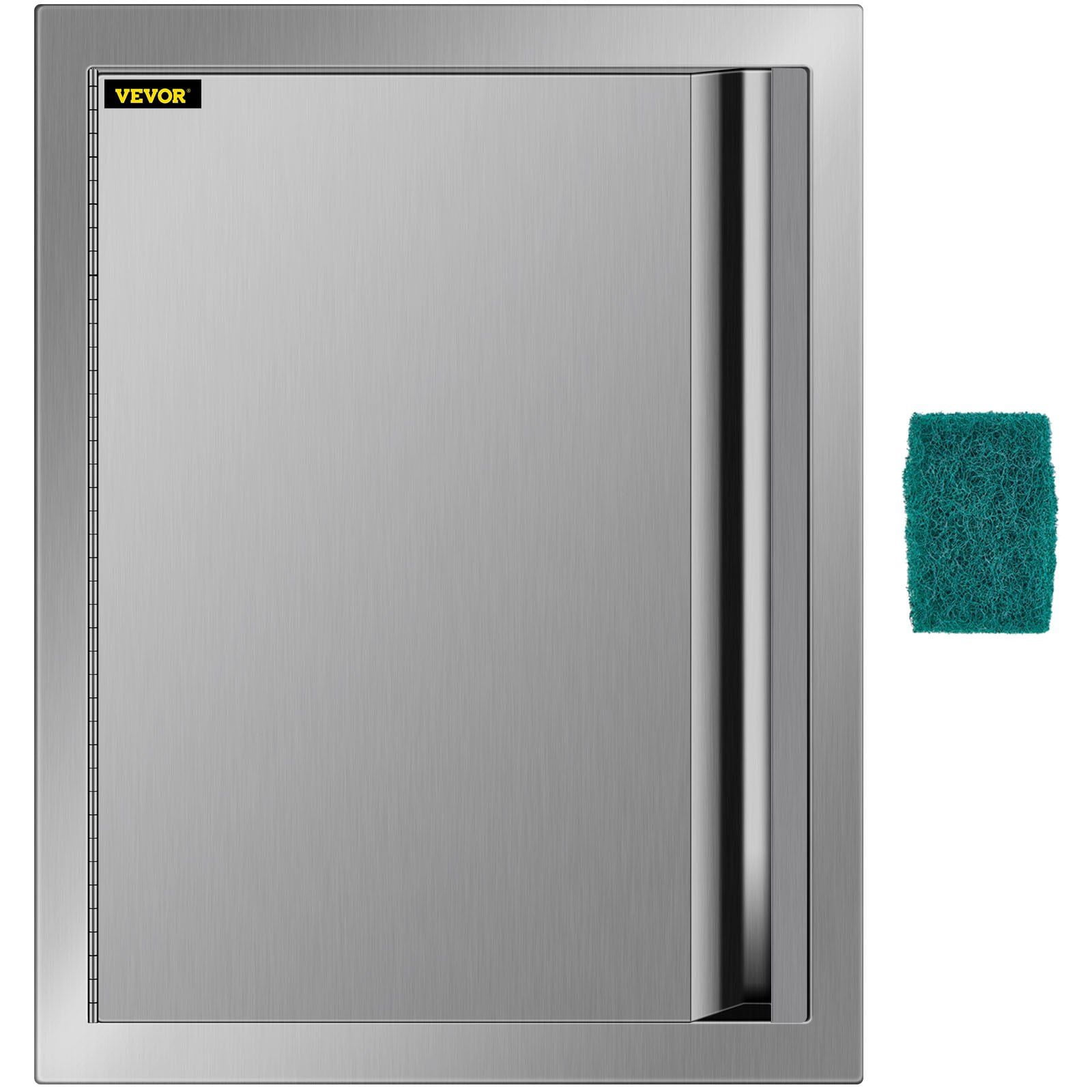 BBQ Access Door 17W x 24H Inch, Vertical Single BBQ Door Stainless ...