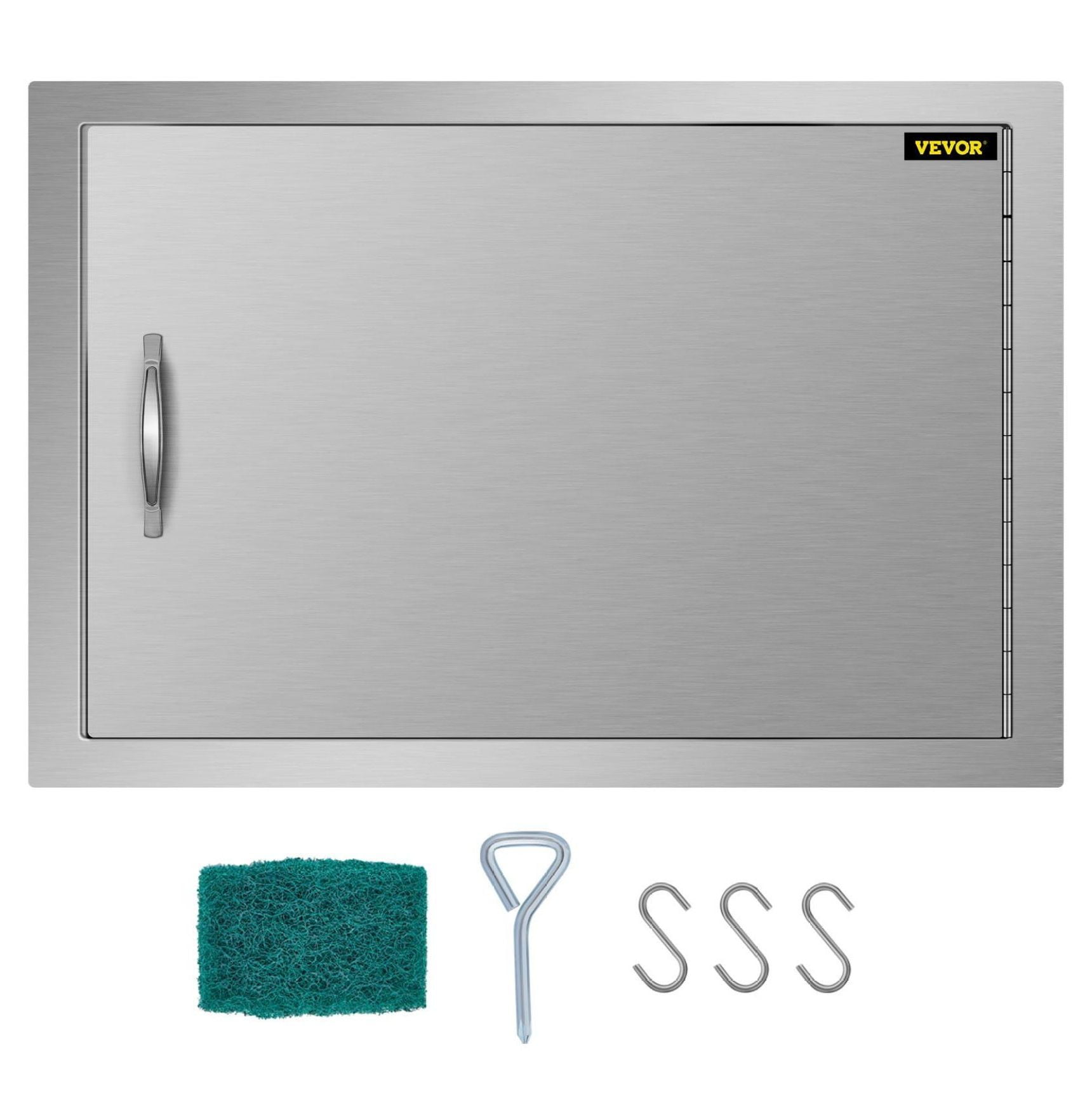 BBQ Access Door 24W x 17H Inch, Horizontal Single BBQ Door Stainless ...