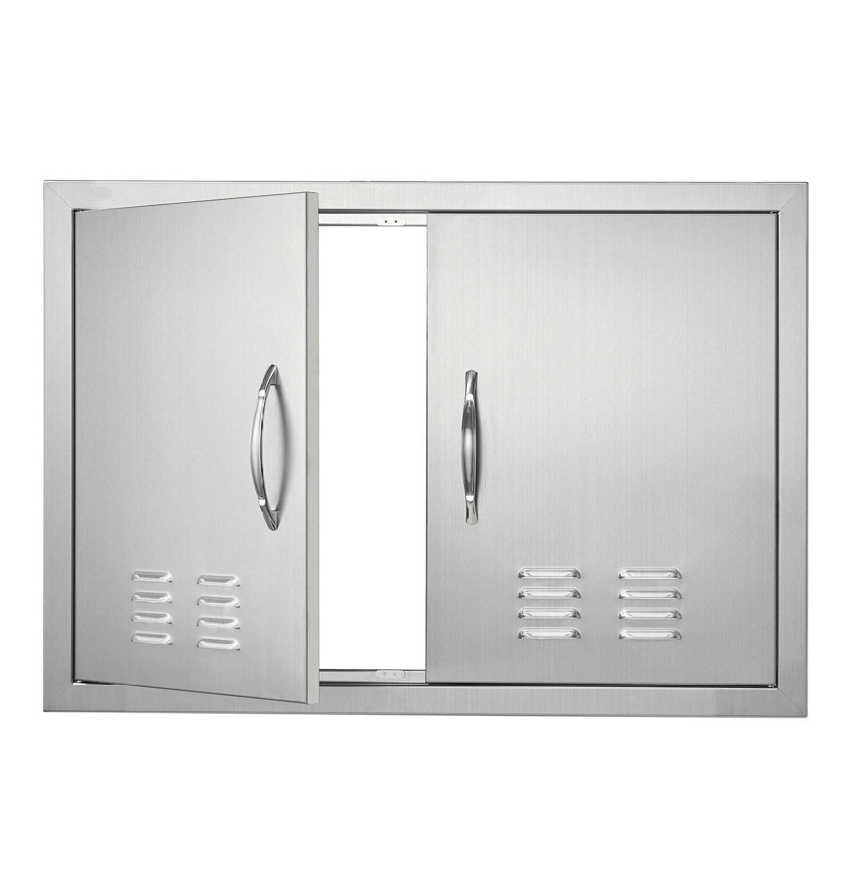 BBQ Access Door 30W x 21H Inch, Stainless Steel Double Door for Outdoor ...