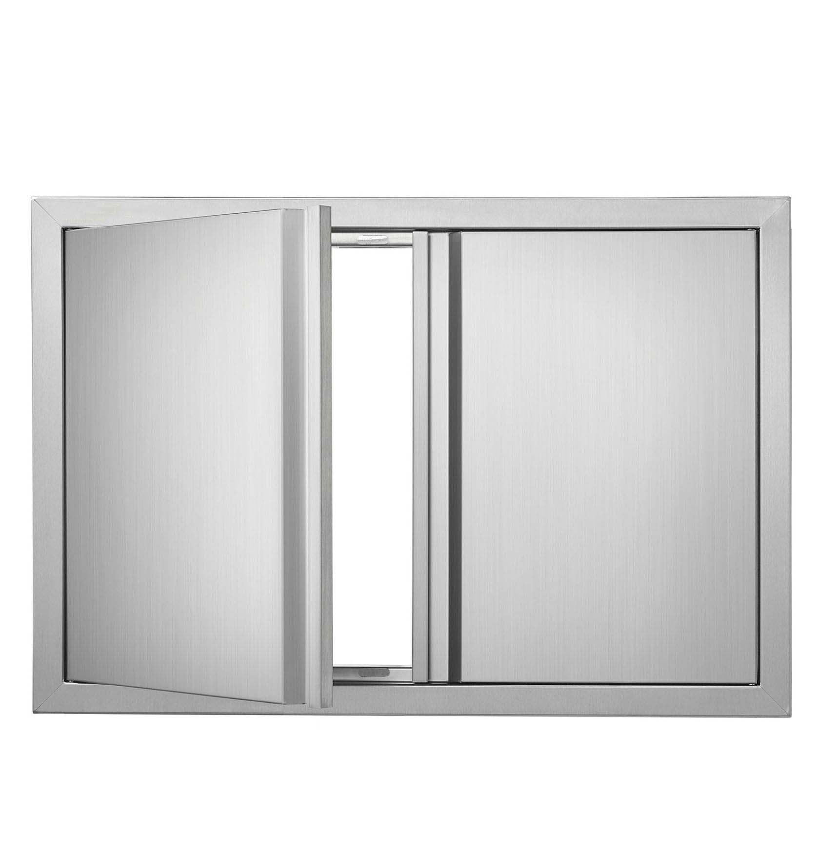BBQ Access Door 30W x 21H Inch, Stainless Steel Double Door for Outdoor ...