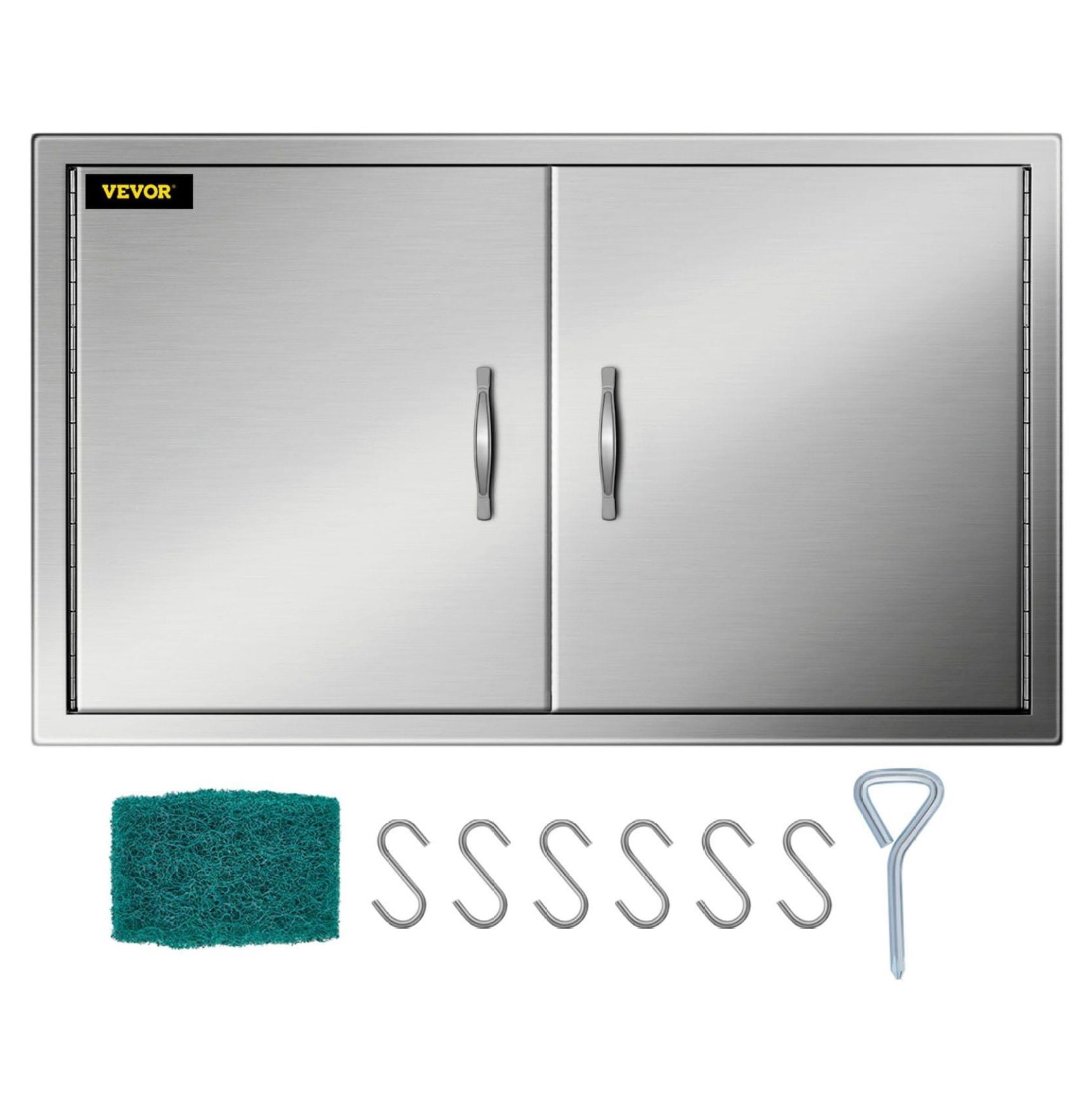 BBQ Access Door 36W x 21H Inch, Double BBQ Door Stainless Steel ...