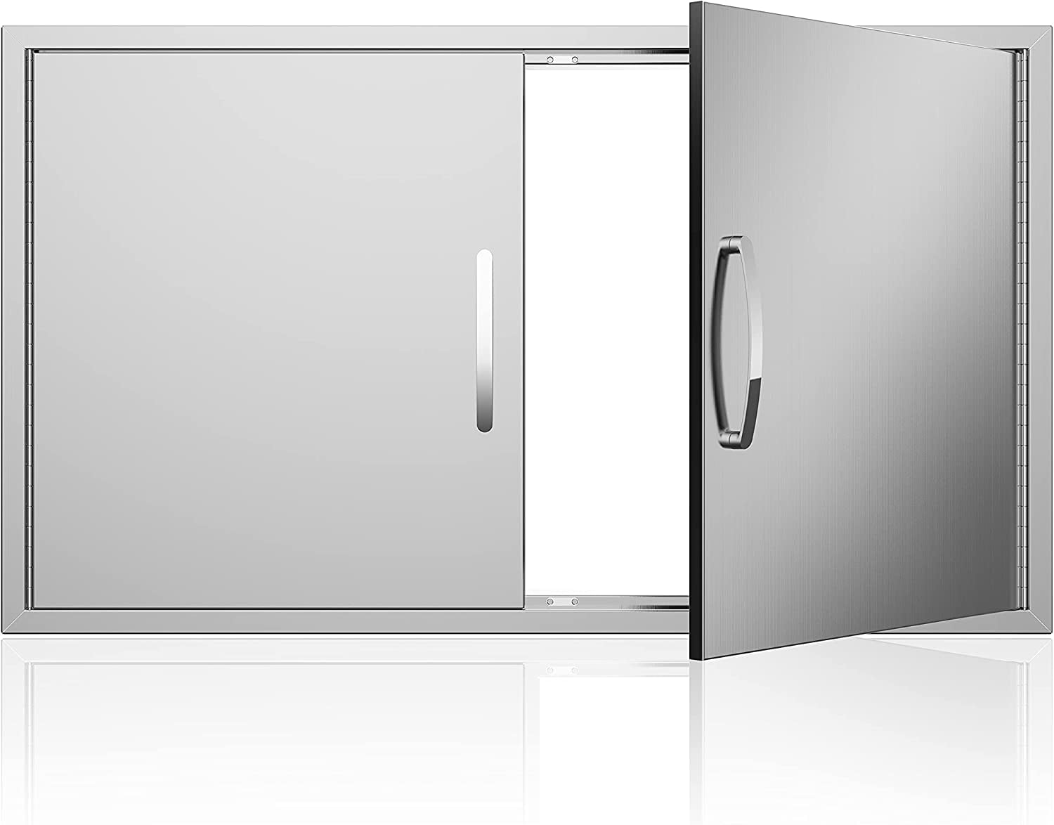 BBQ Access Door 36W x 21H Inch, Stainless Steel Double BBQ Doors ...