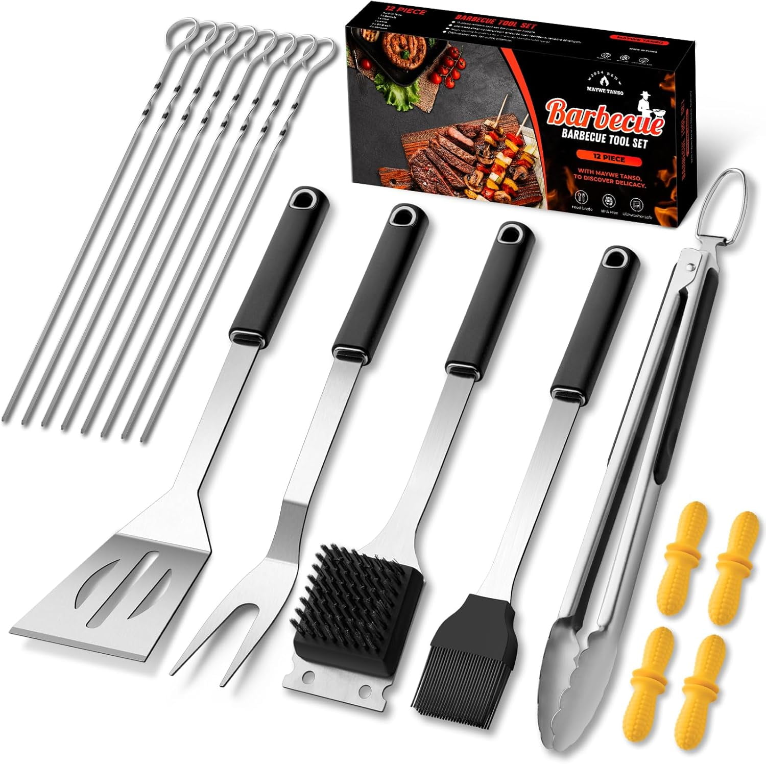 BBQ Accessories Grill Tools Set,Stainless Steel Barbecue Grill ...